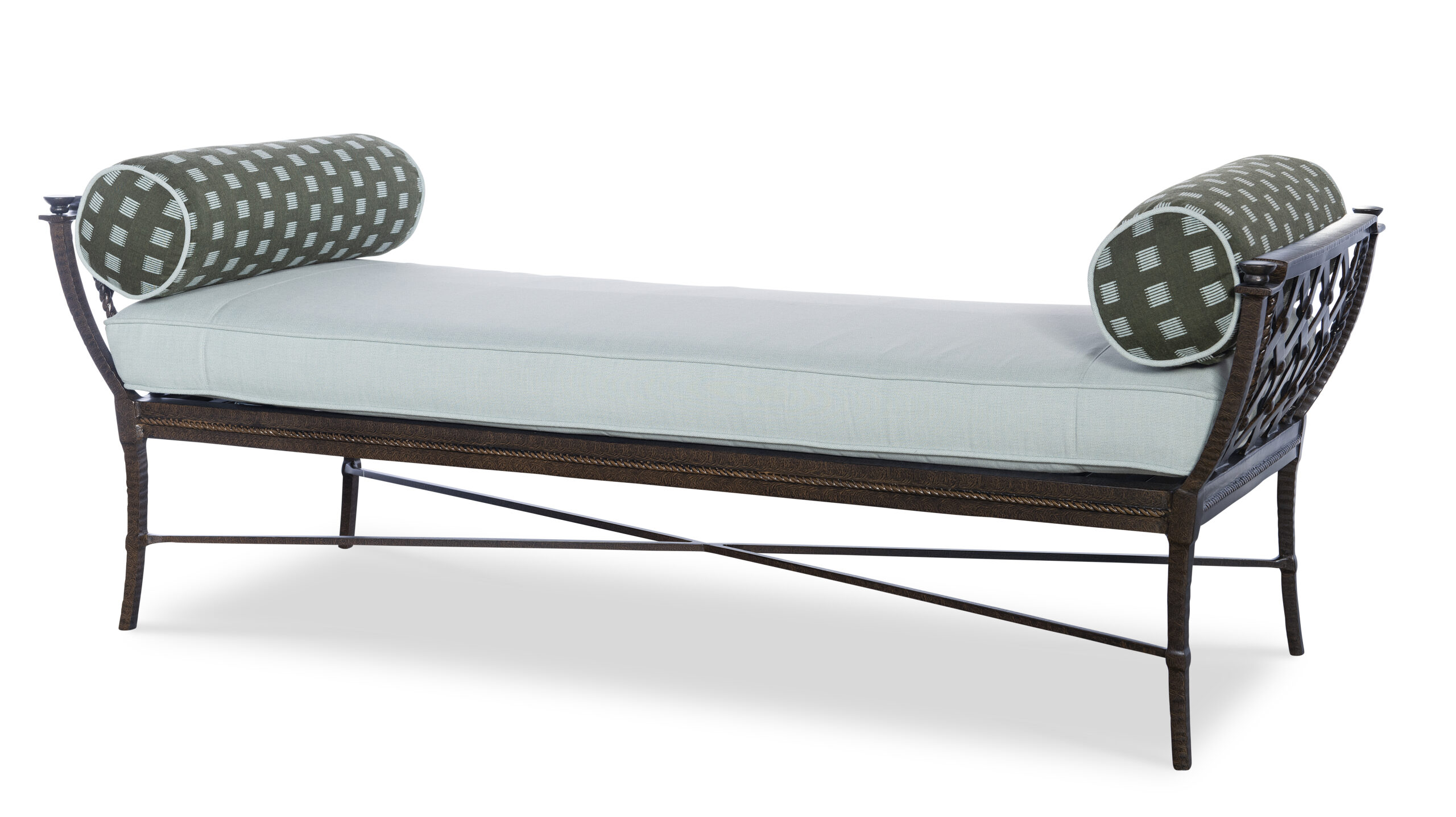 D12MB-40-9 - Andalusia Metal Back Settee – Giorgi Bros. Furniture