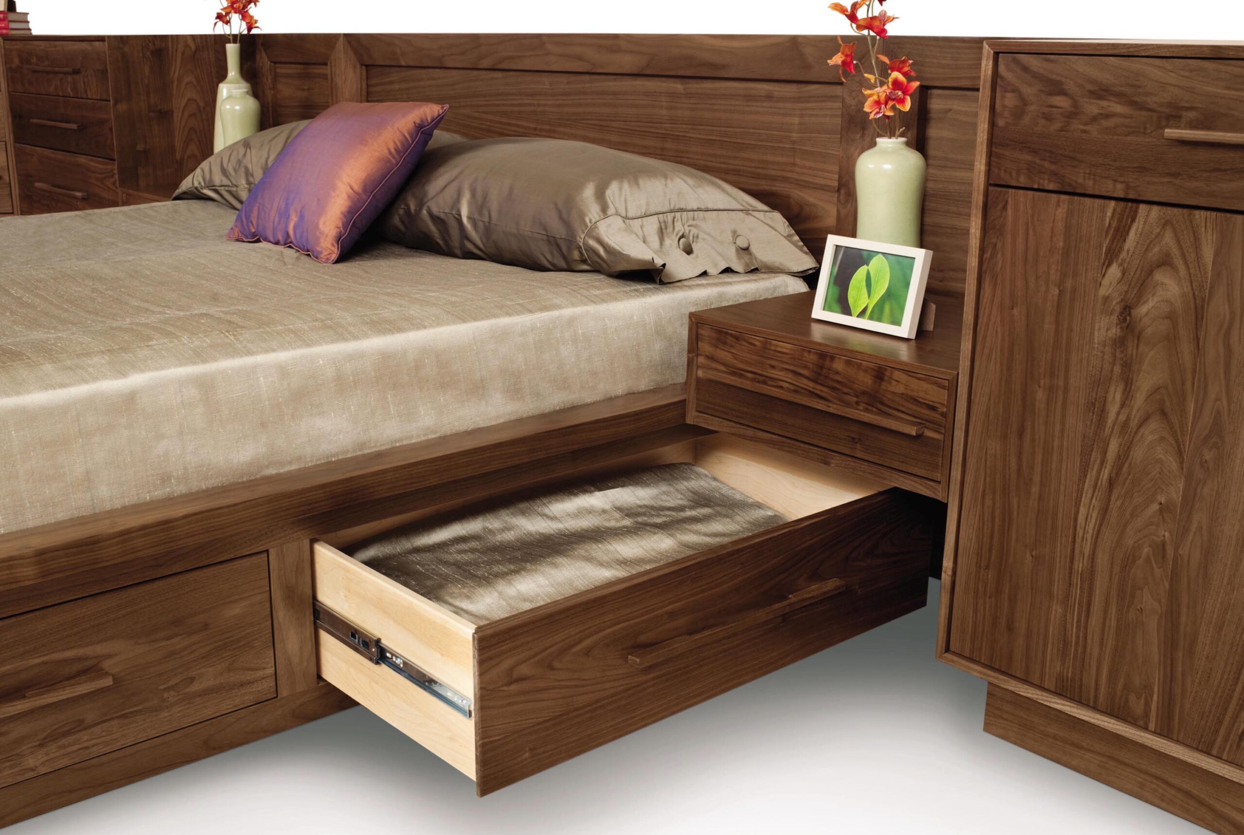 Moduluxe 35" - 35" Storage Base Queen Bed - Upholstered Headboard ...